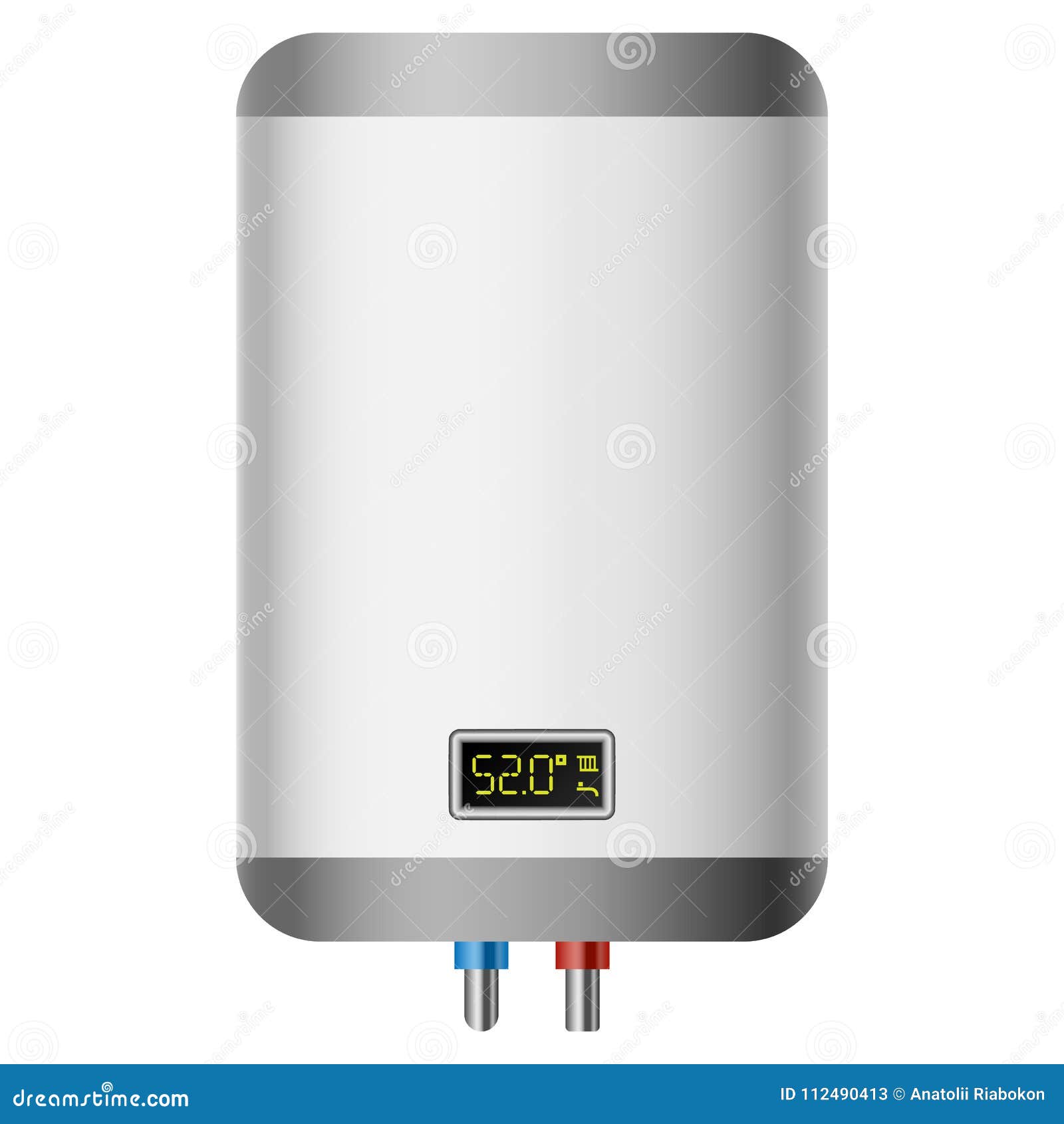 House Boiler Mockup, Realistic Style Stock Vector - Illustration of ...