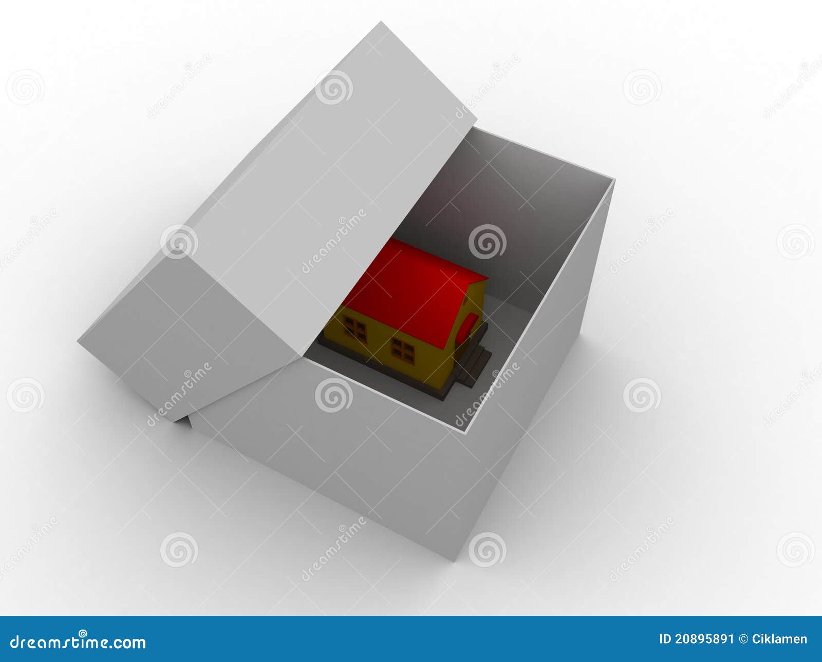House in a box stock illustration. Illustration of construction - 20895891
