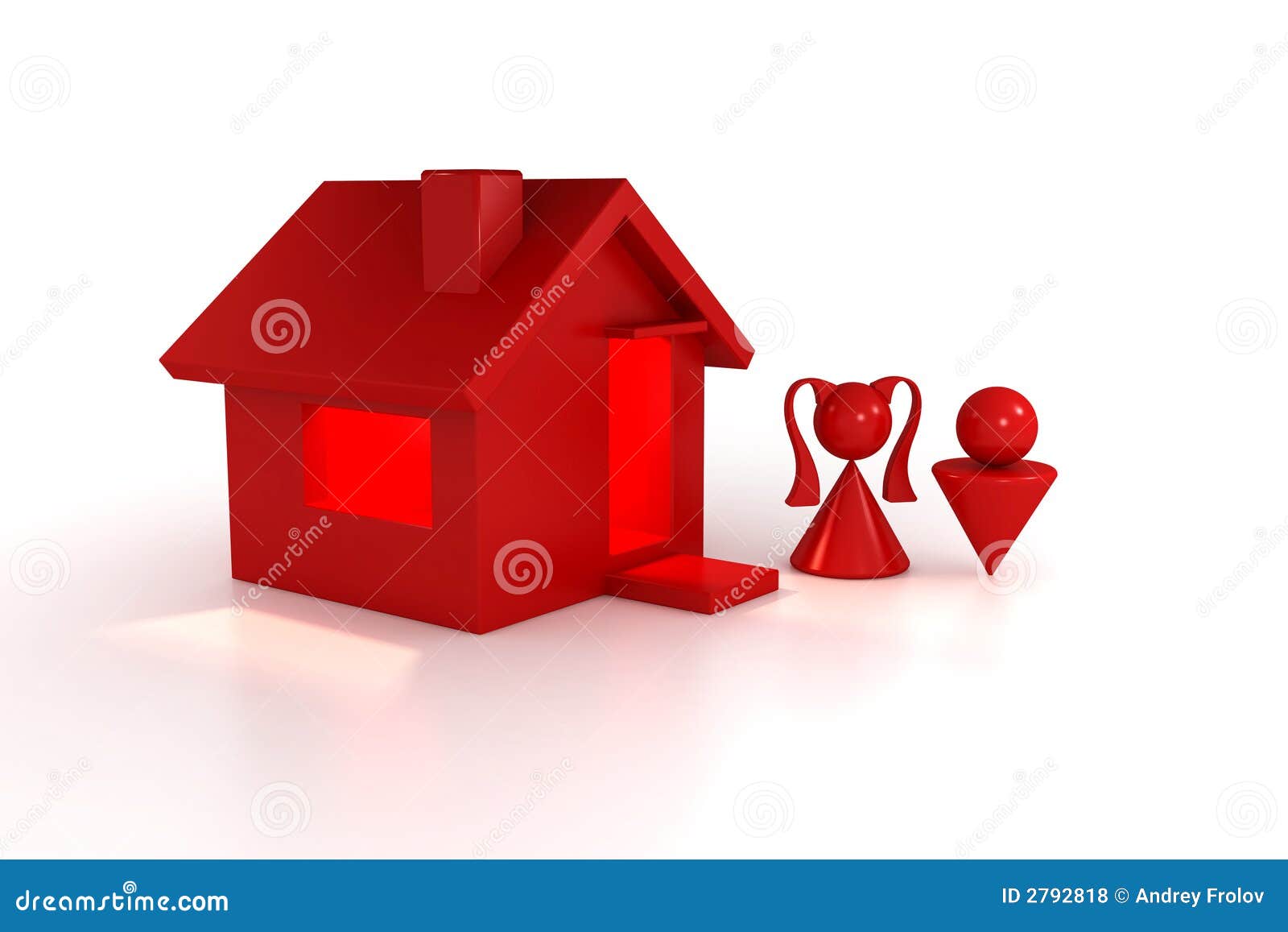 House boy and girl stock illustration. Illustration of figurine - 2792818