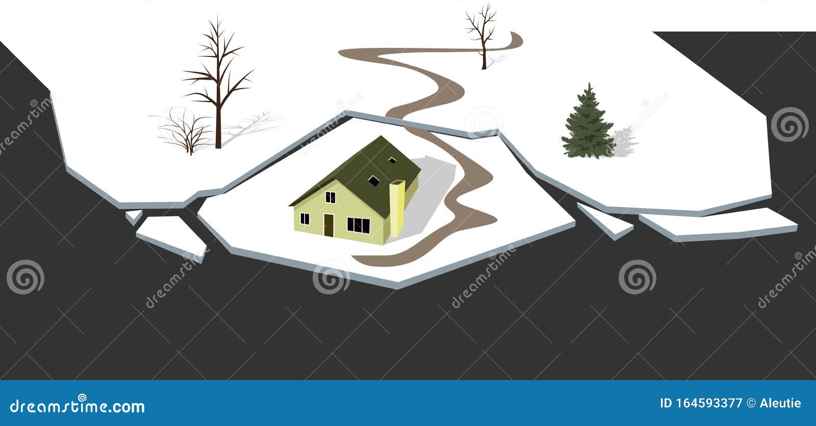 Ice Melting and Flood Danger Stock Vector - Illustration of float, risk ...
