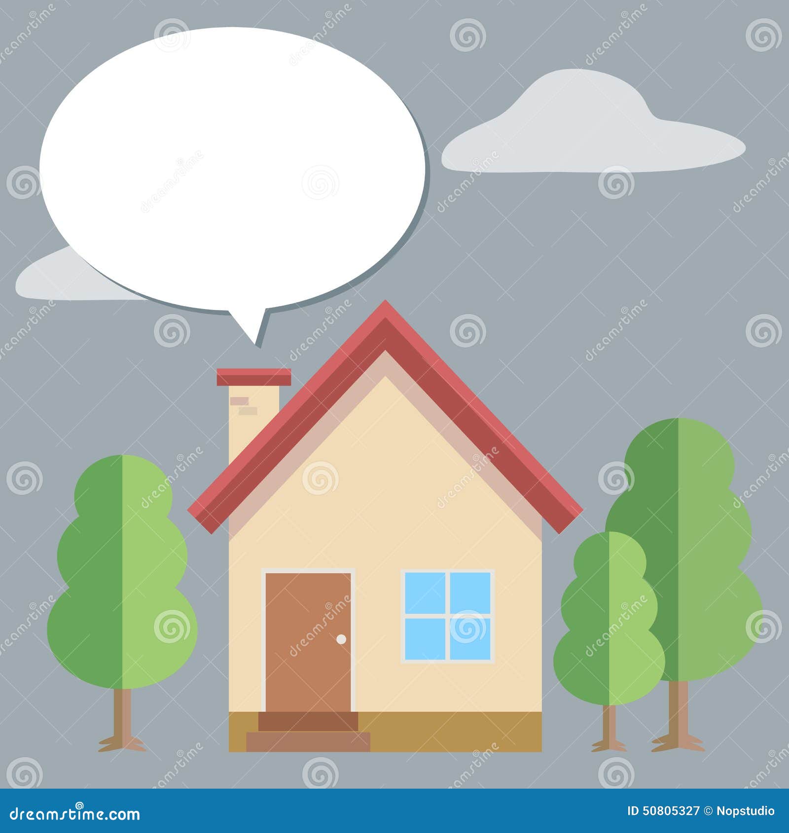 House bubble talk stock vector. Illustration of green - 50805327