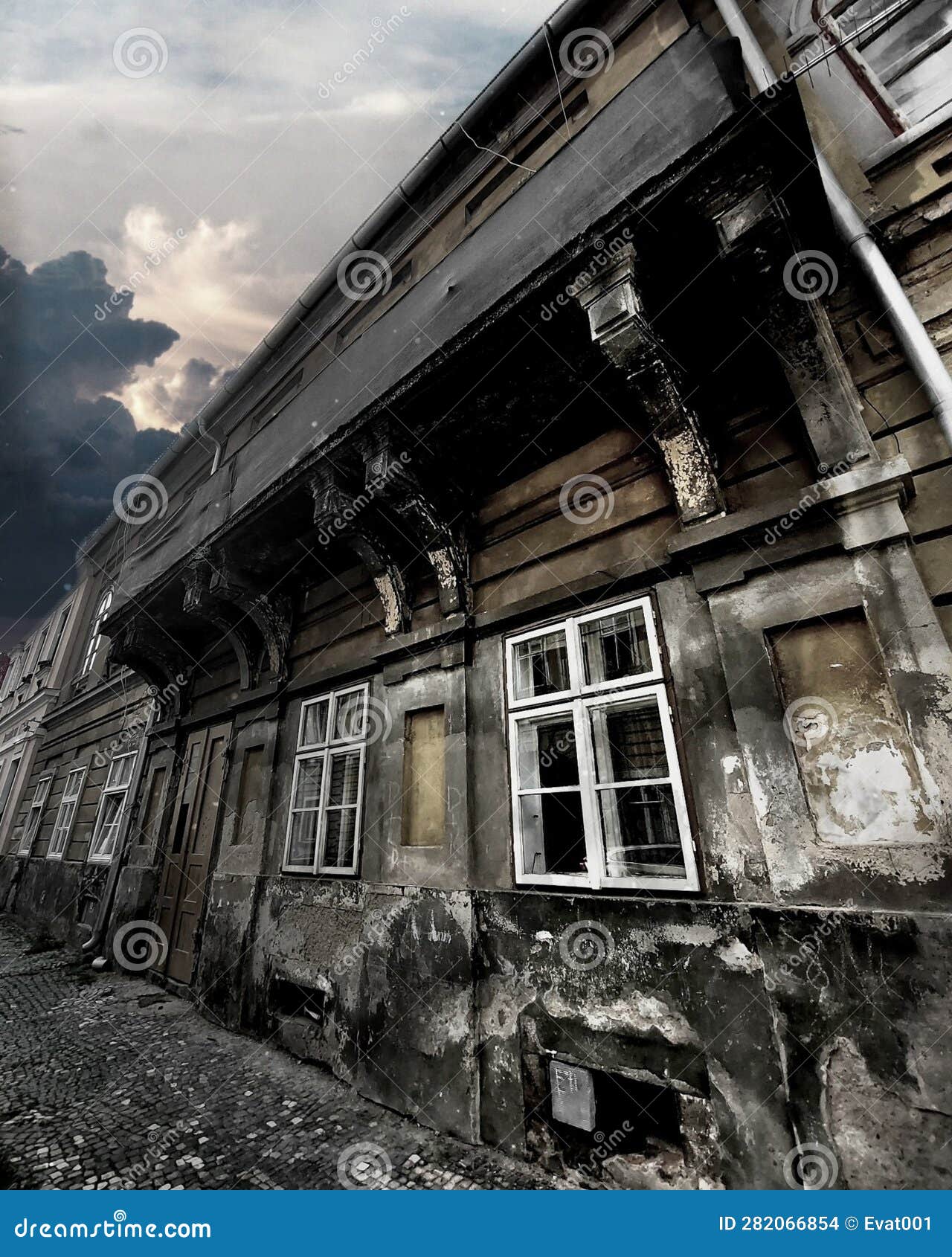 House Building Architecture Decay Old Town Historic Stock Photo - Image ...