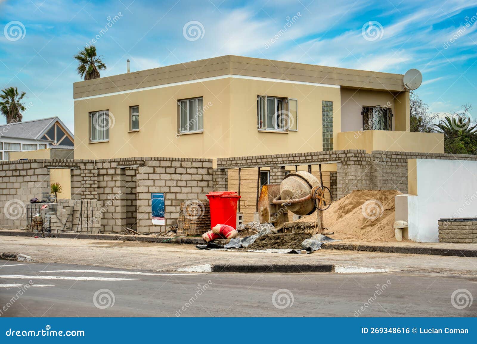 House building stock photo. Image of cement, incomplete - 269348616
