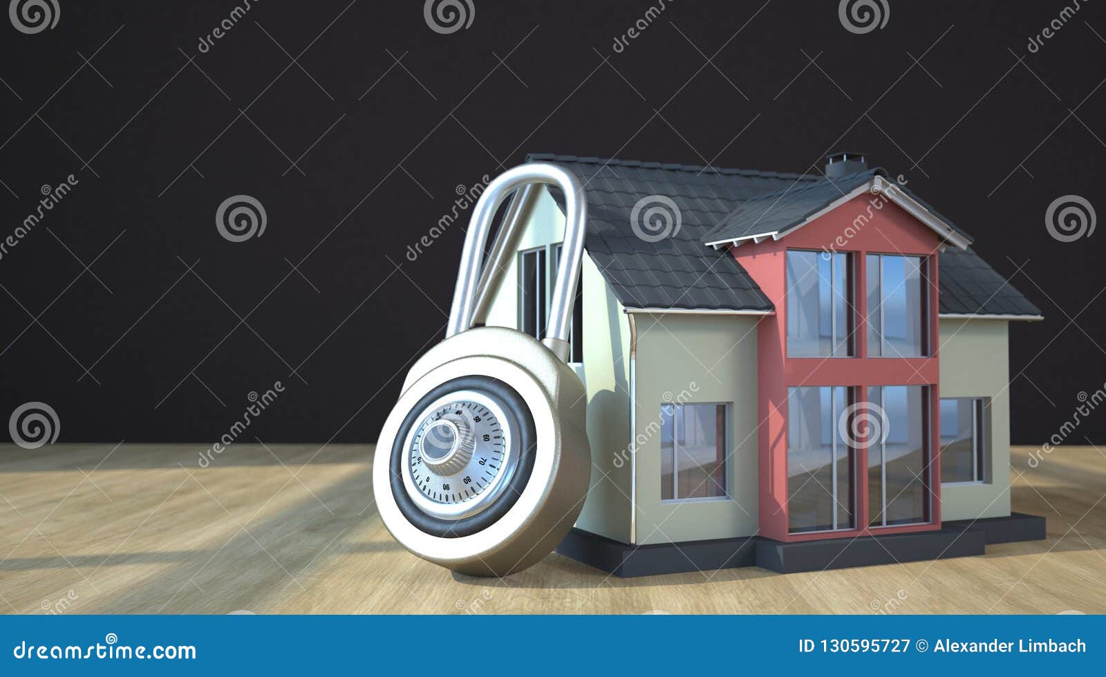 Padlock With House Royalty-Free Stock Photo | CartoonDealer.com #130595727