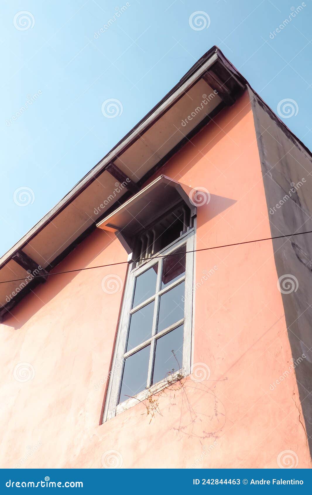 House Building Seen from the Bottom Angle Stock Image - Image of iron ...
