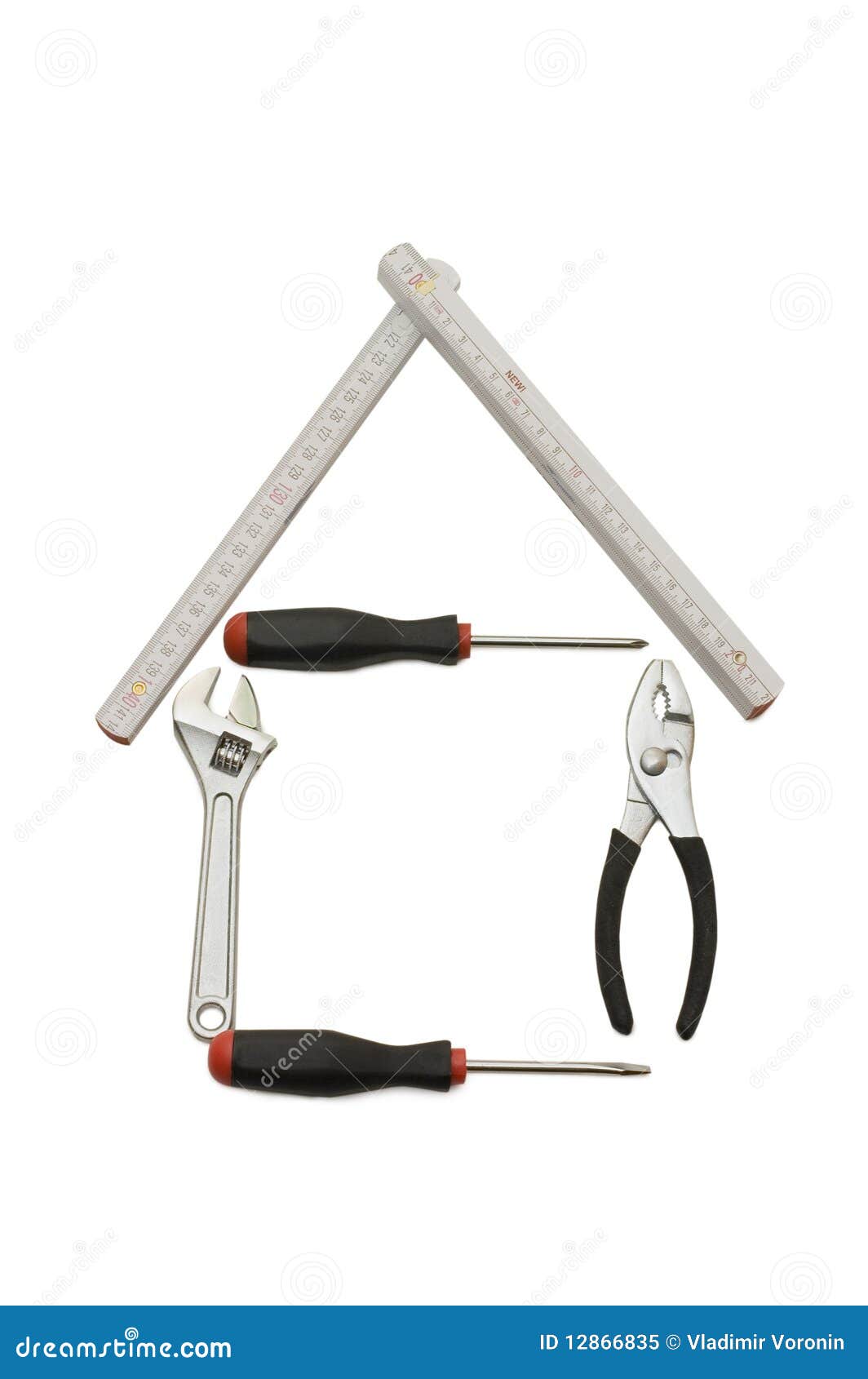 House from building tools stock image. Image of isolated - 12866835