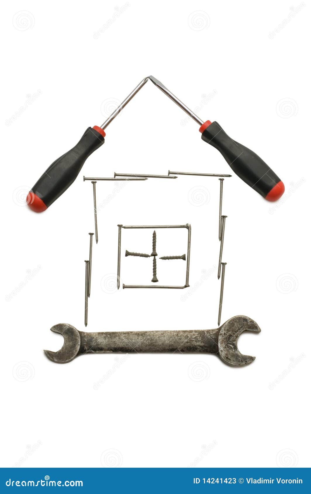 House from building tools stock image. Image of model - 14241423