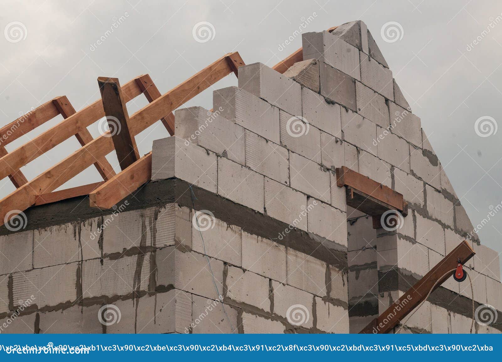 House Building Under Construction Composition Stock Photo - Image of ...