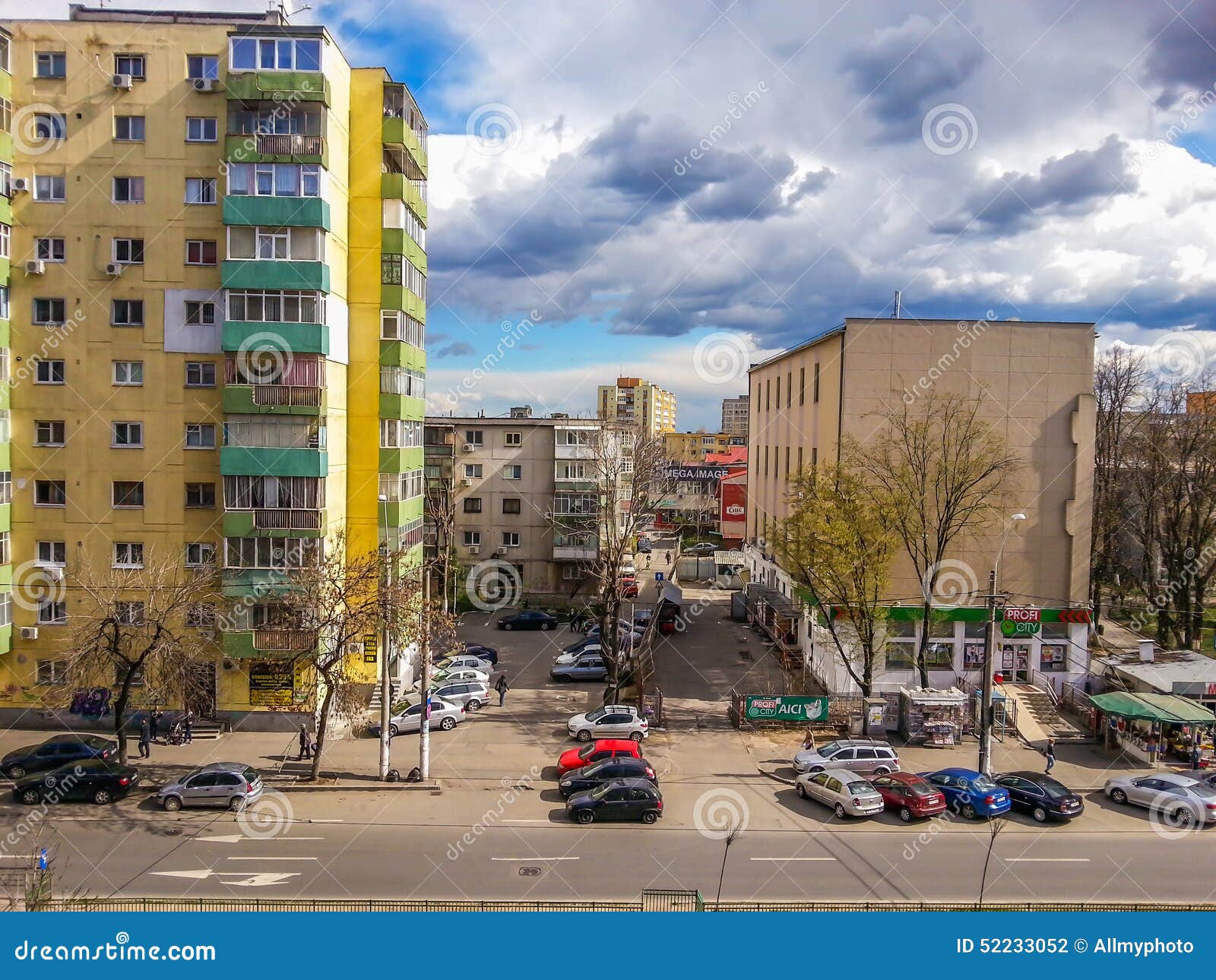 House Buildings in Bucharest Editorial Photography - Image of colorful ...
