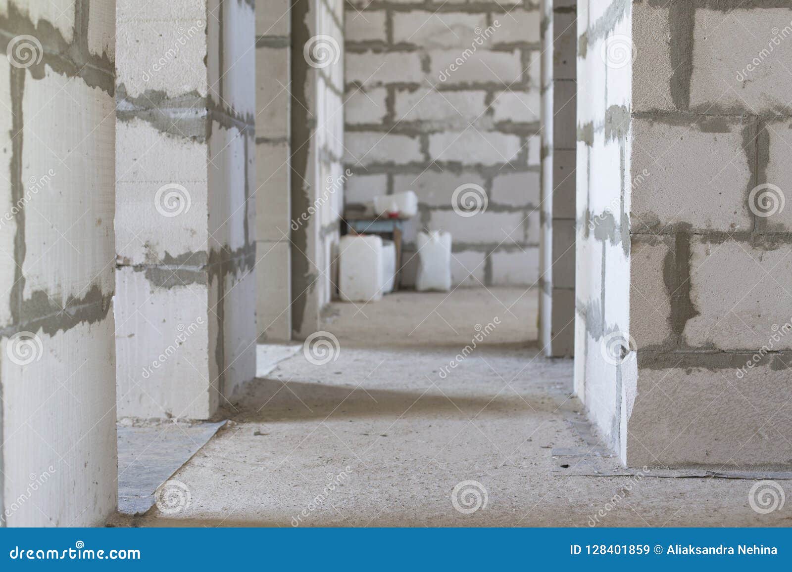 House is Built from Blocks. Construction Concept Stock Image - Image of ...