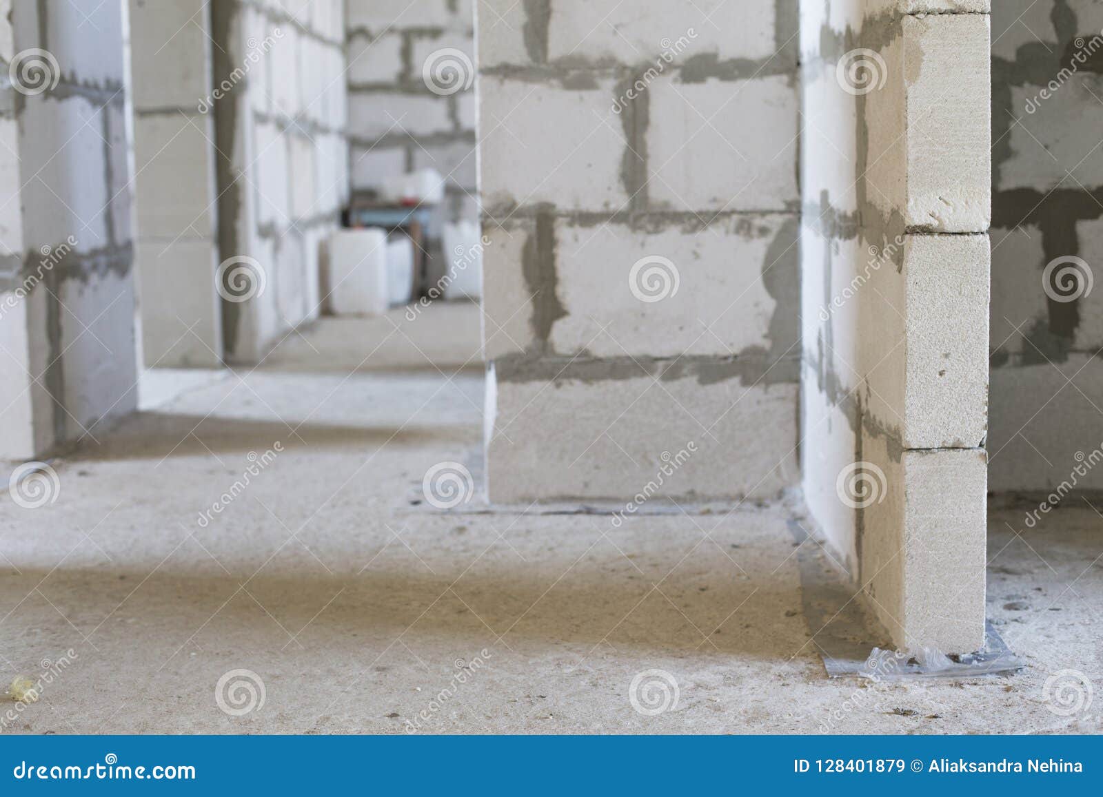 The House is Built of Blocks. Construction Stock Image - Image of ...
