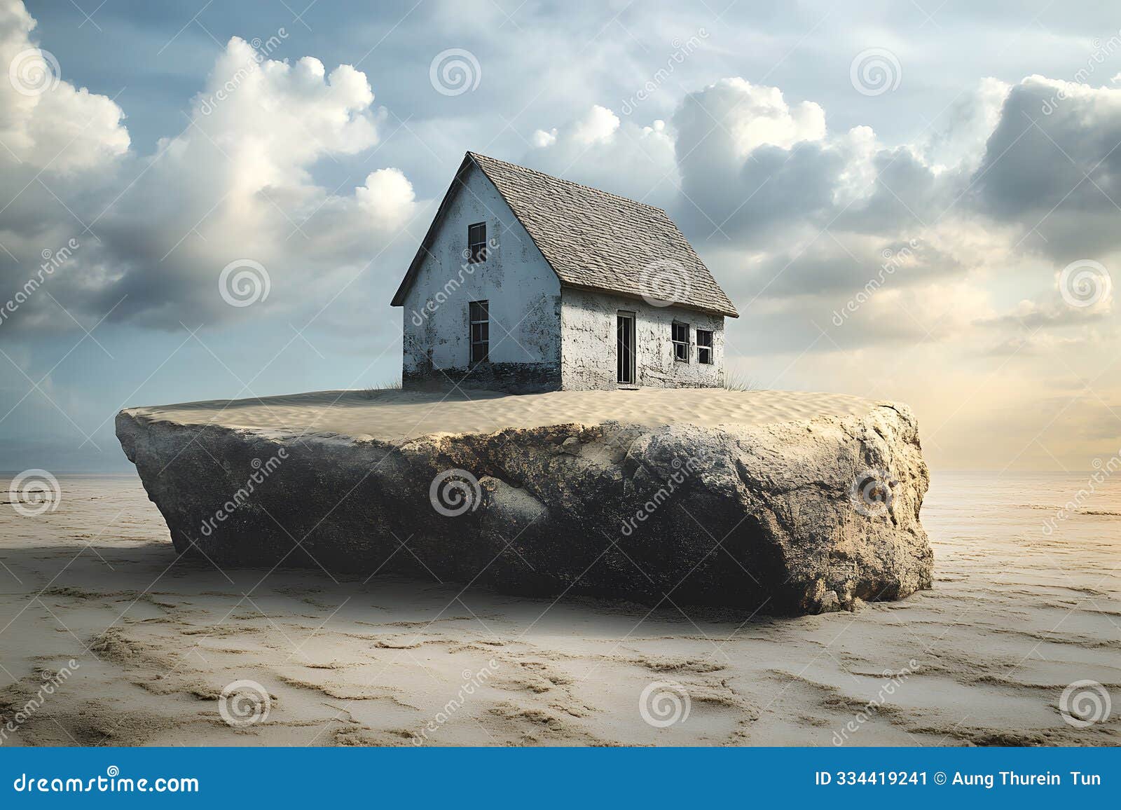 Old House Built Of Sea Corals In The Fishing Town Of Marsa Alam In ...
