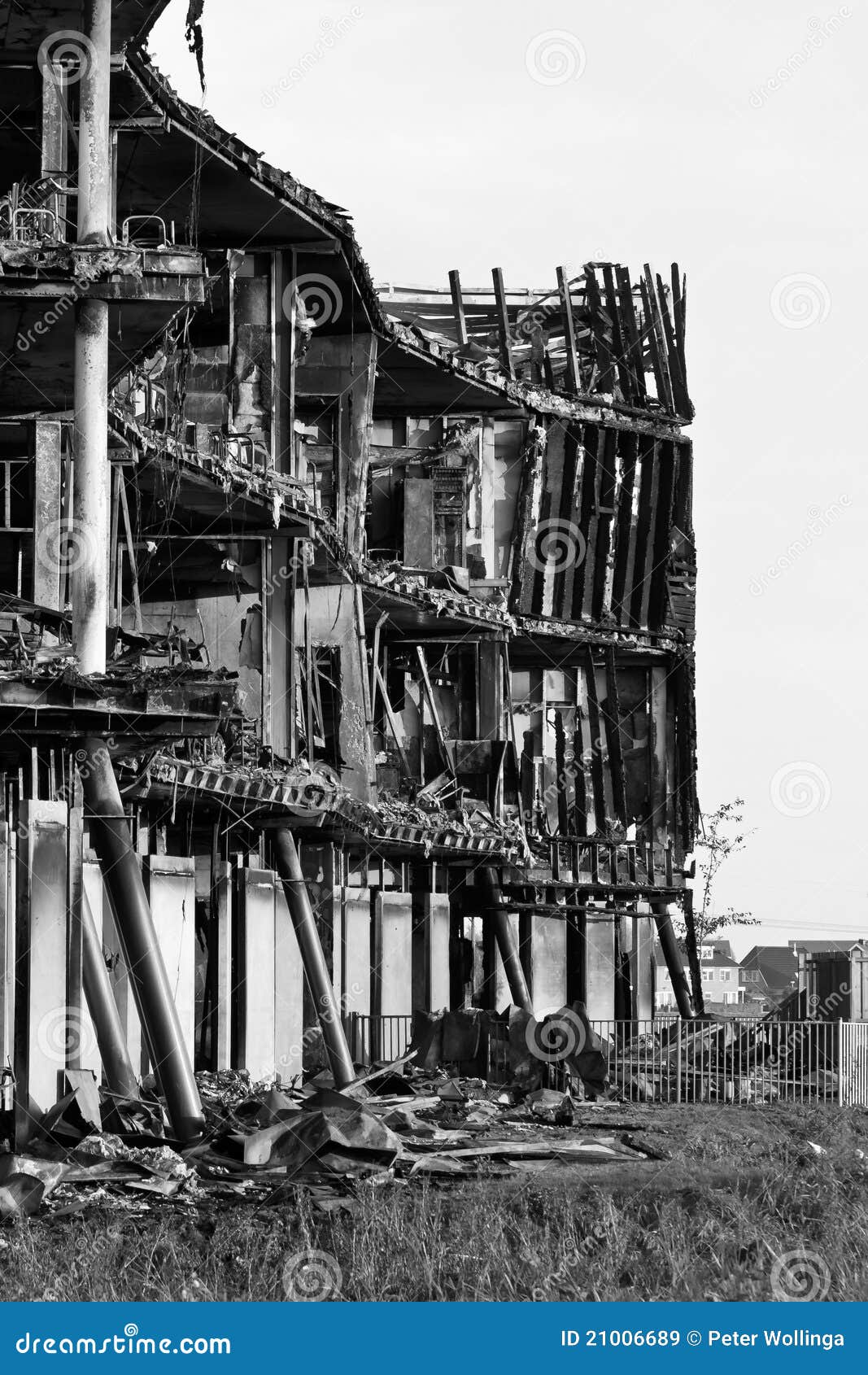 House burned out by fire stock image. Image of insurance - 21006689