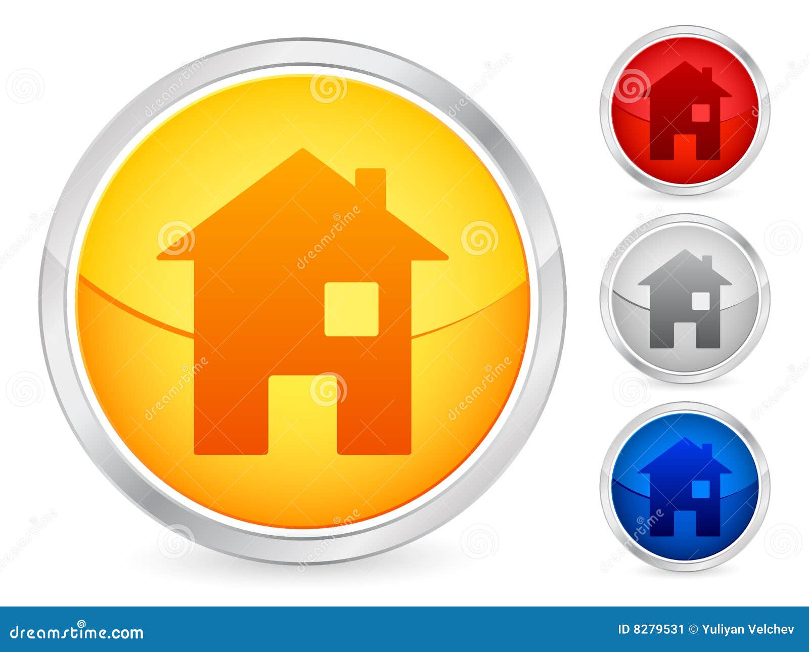 House button stock vector. Illustration of click, main - 8279531