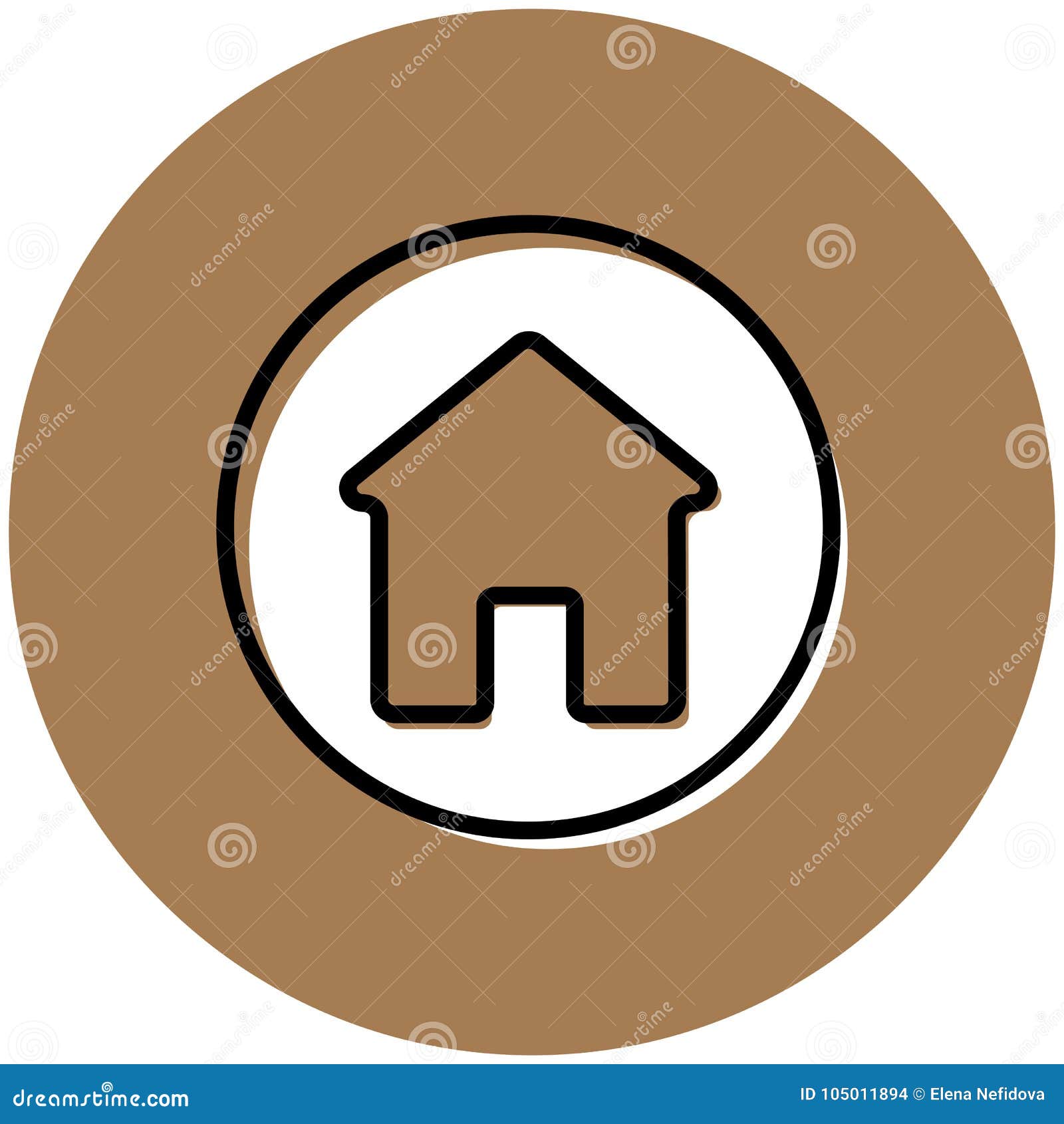 House button icon stock vector. Illustration of beige - 105011894