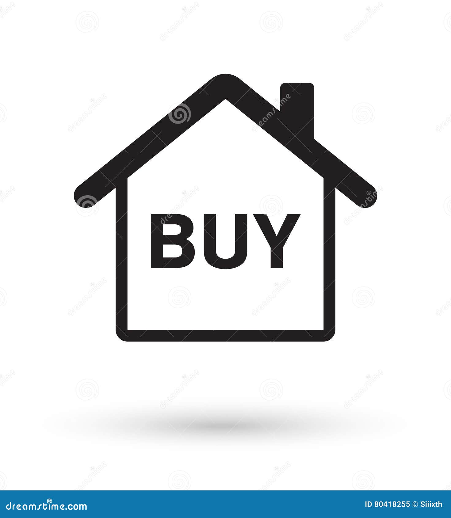 House with buy icon stock vector. Illustration of bank - 80418255