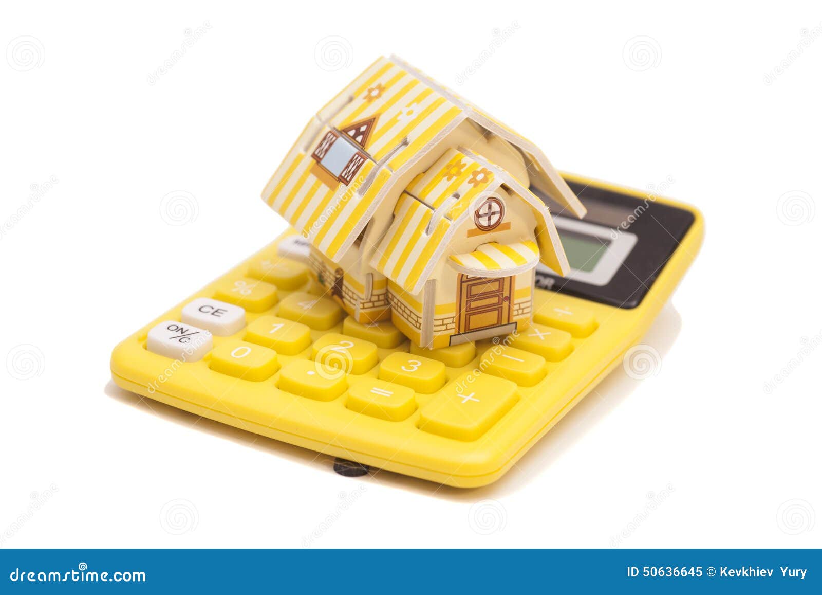 House and Calculator Isolated Stock Image - Image of tiny, home: 50636645