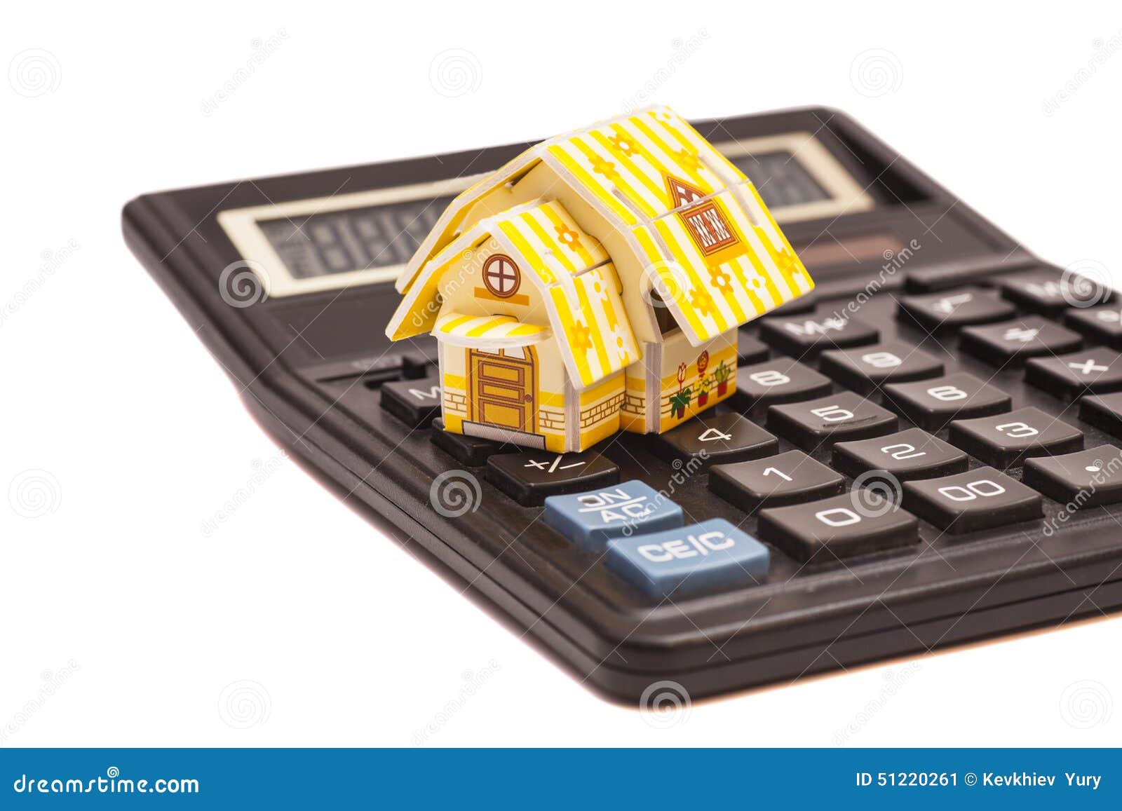 House and Calculator Isolated Stock Image - Image of bank, mortgage ...