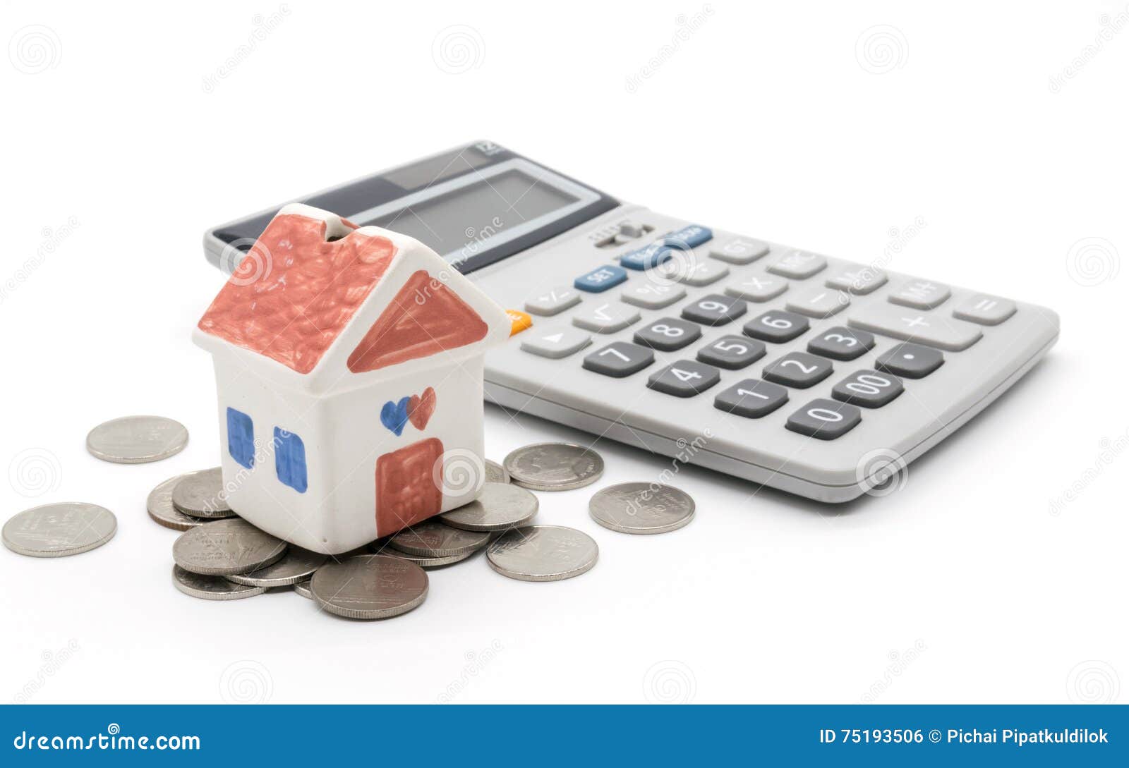 House and calculator stock photo. Image of budgeting - 75193506