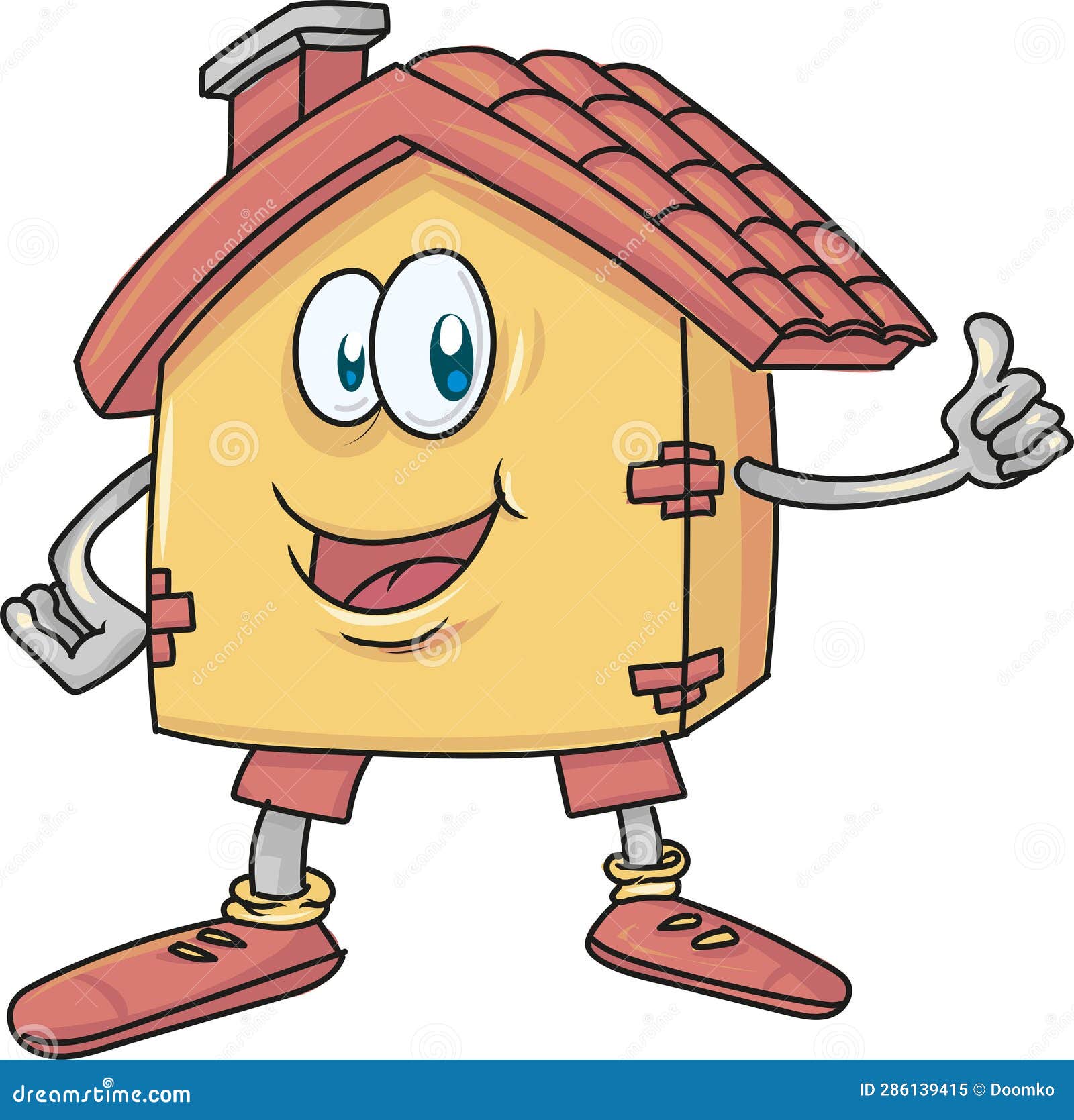House Cartoon Character stock vector. Illustration of housing - 286139415