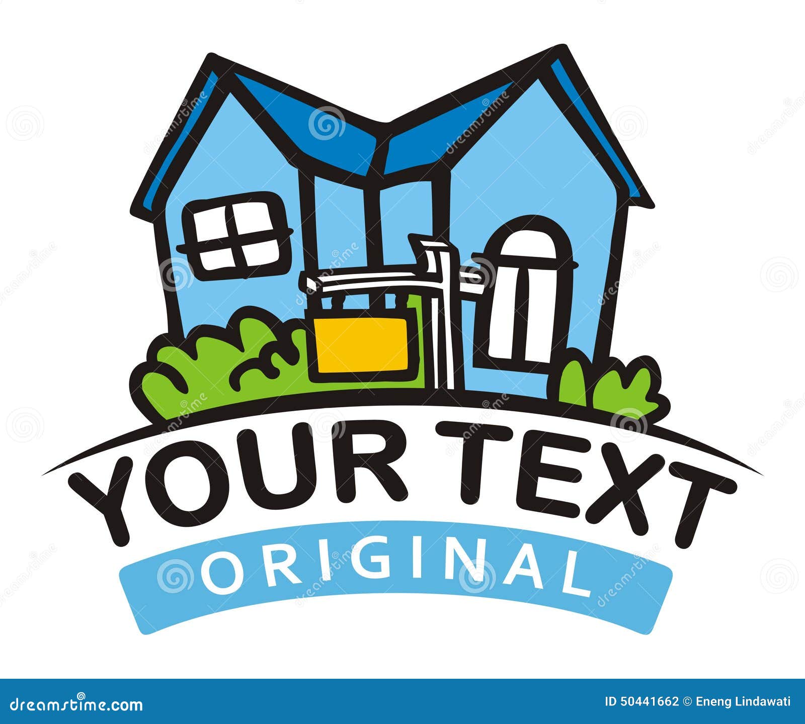 House cartoon stock illustration. Illustration of emblem - 50441662