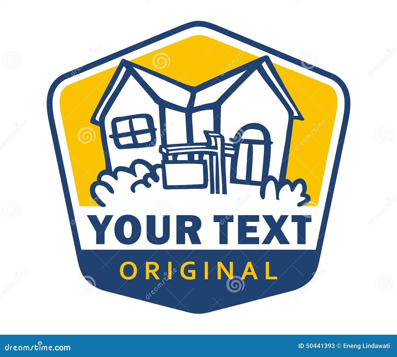 House cartoon emblem stock illustration. Illustration of logo - 50441393