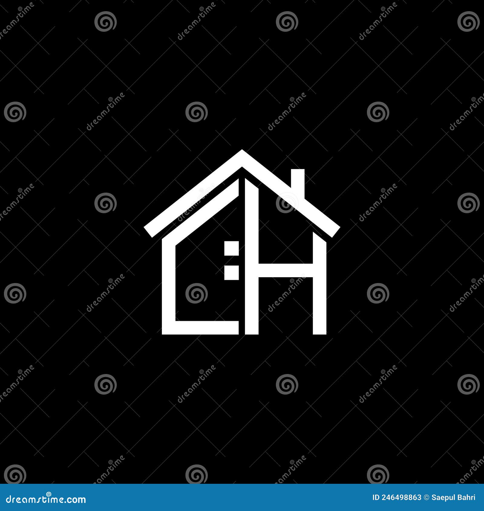 Letter C H House Logo Design Vector. Stock Vector - Illustration of ...
