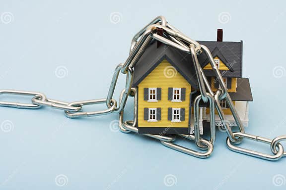 House with Chains stock photo. Image of chained, building - 9897264