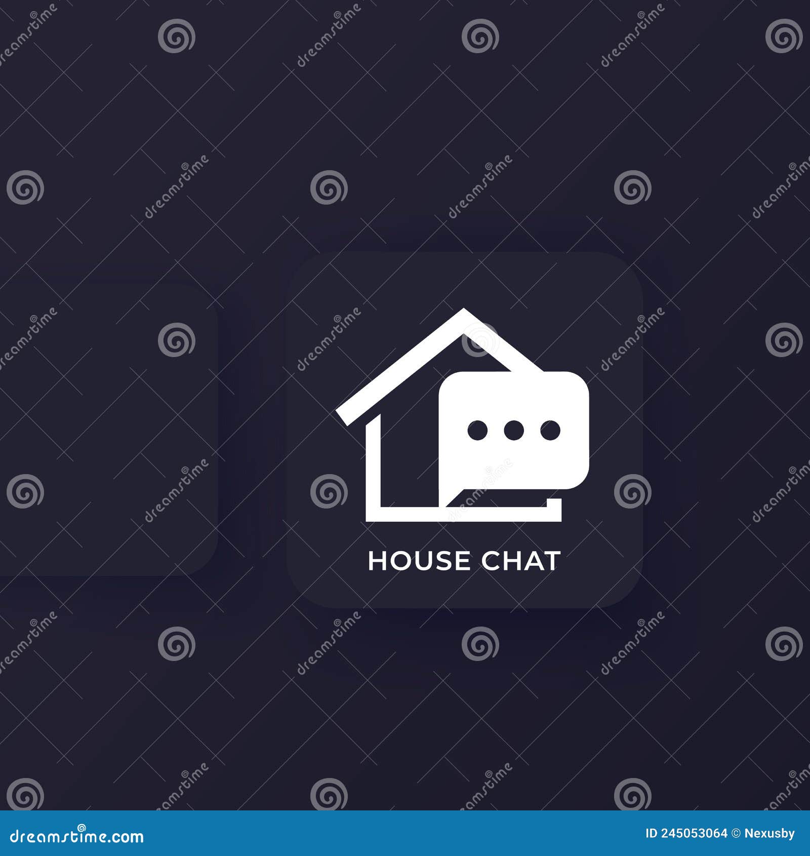 House Chat Logo Design for Apps Stock Vector - Illustration of icon ...