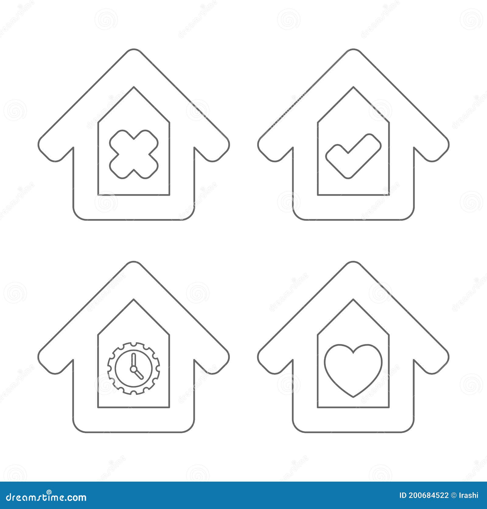 House check box icon stock illustration. Illustration of house - 200684522