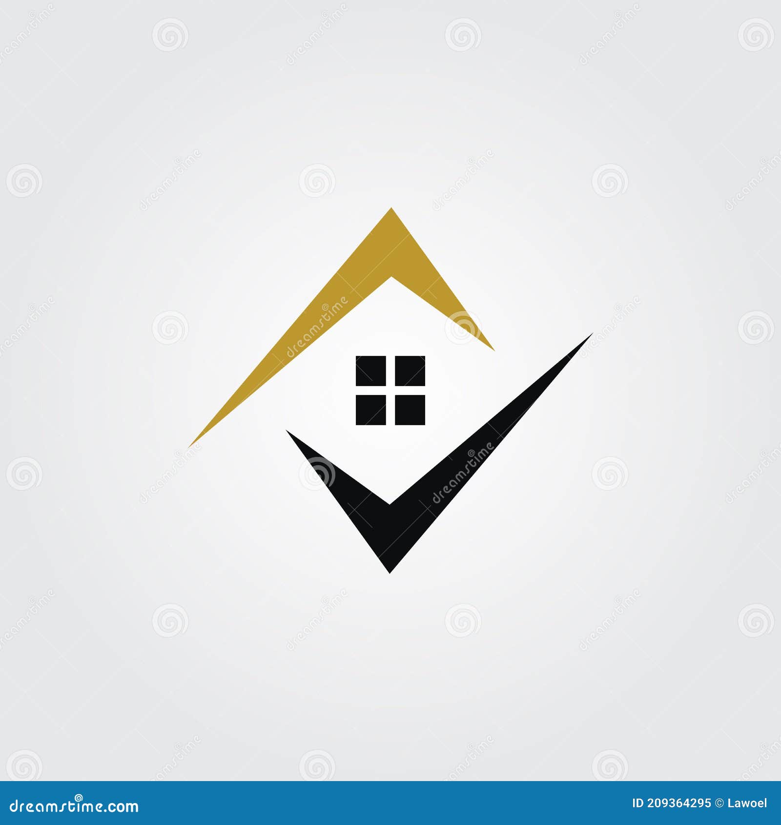 House Check Logo Vector Minimalist Symbol Illustration Design Stock ...