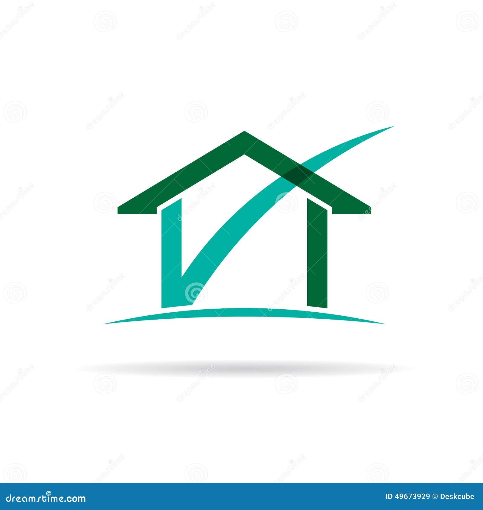 House With Check Mark Icon. Accept House Outline Symbol. Vector ...