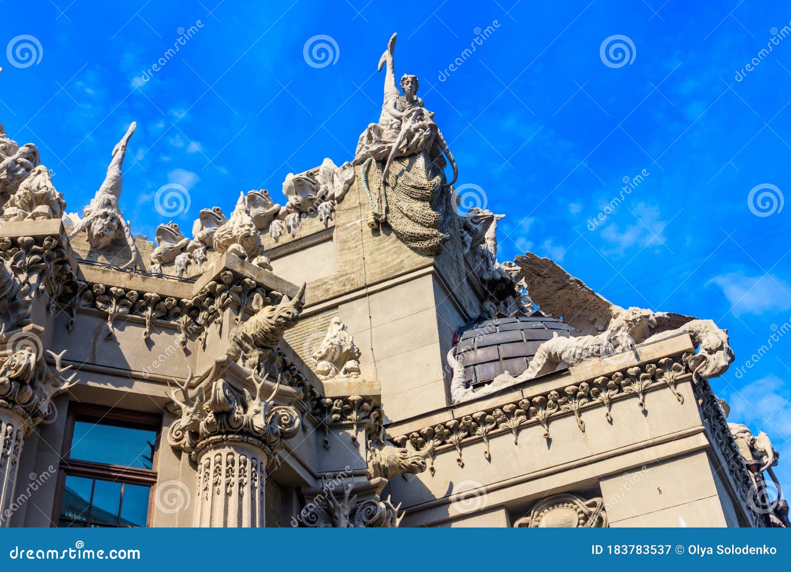 House with Chimaeras or Horodecki House in Kiev, Ukraine Stock Image ...