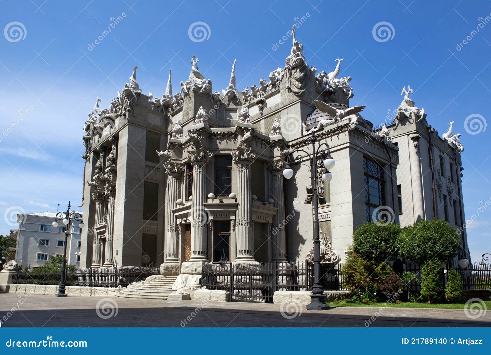 The House with Chimeras in Kiev, Ukraine Stock Photo - Image of ...