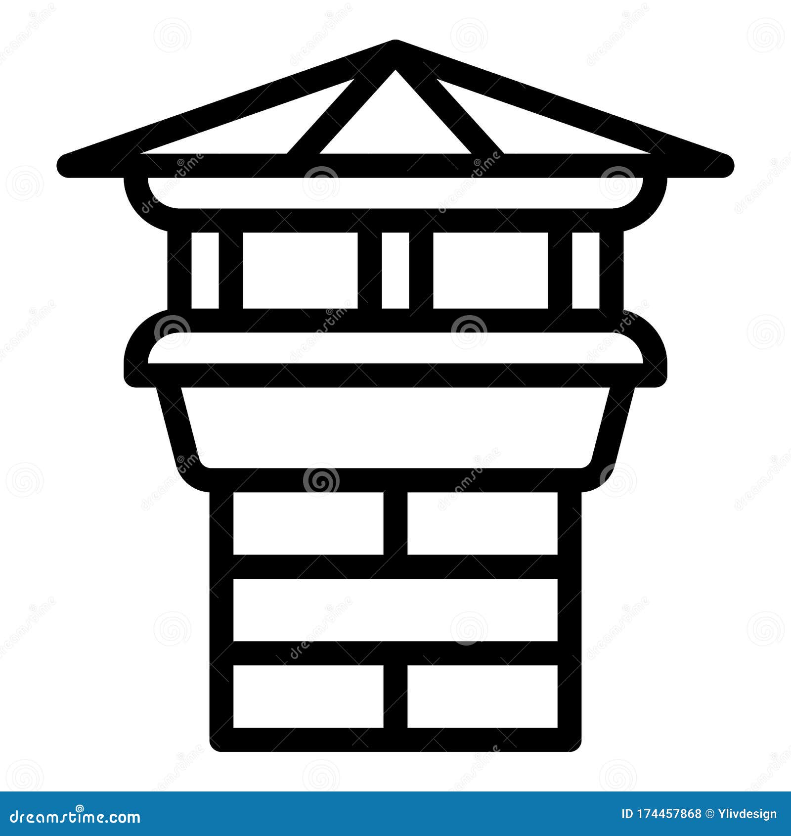 House Chimney Icon, Outline Style Stock Vector - Illustration of line ...