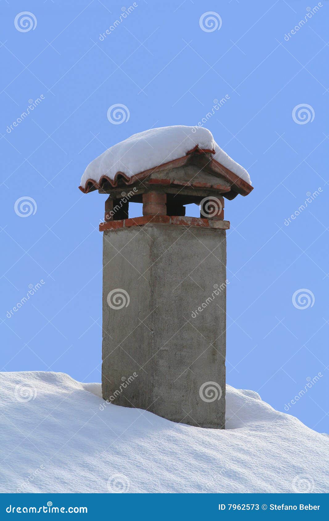 House chimney with snow stock image. Image of lifestyle - 7962573