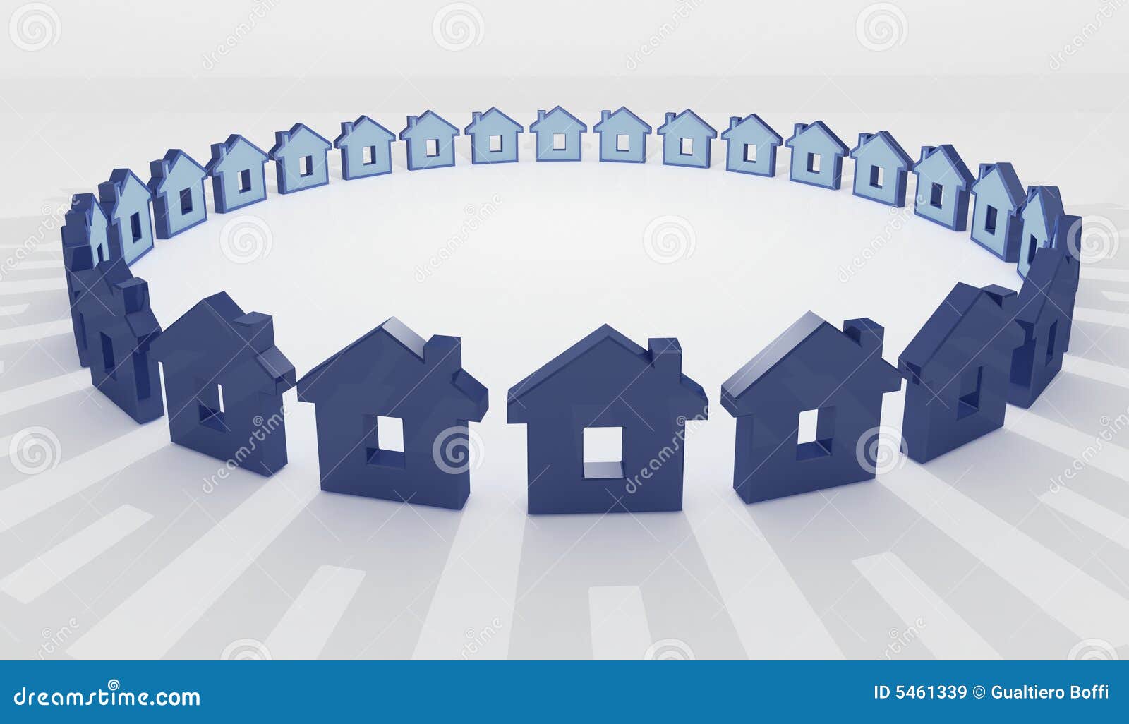 House in Circle, Background Stock Illustration - Illustration of ...