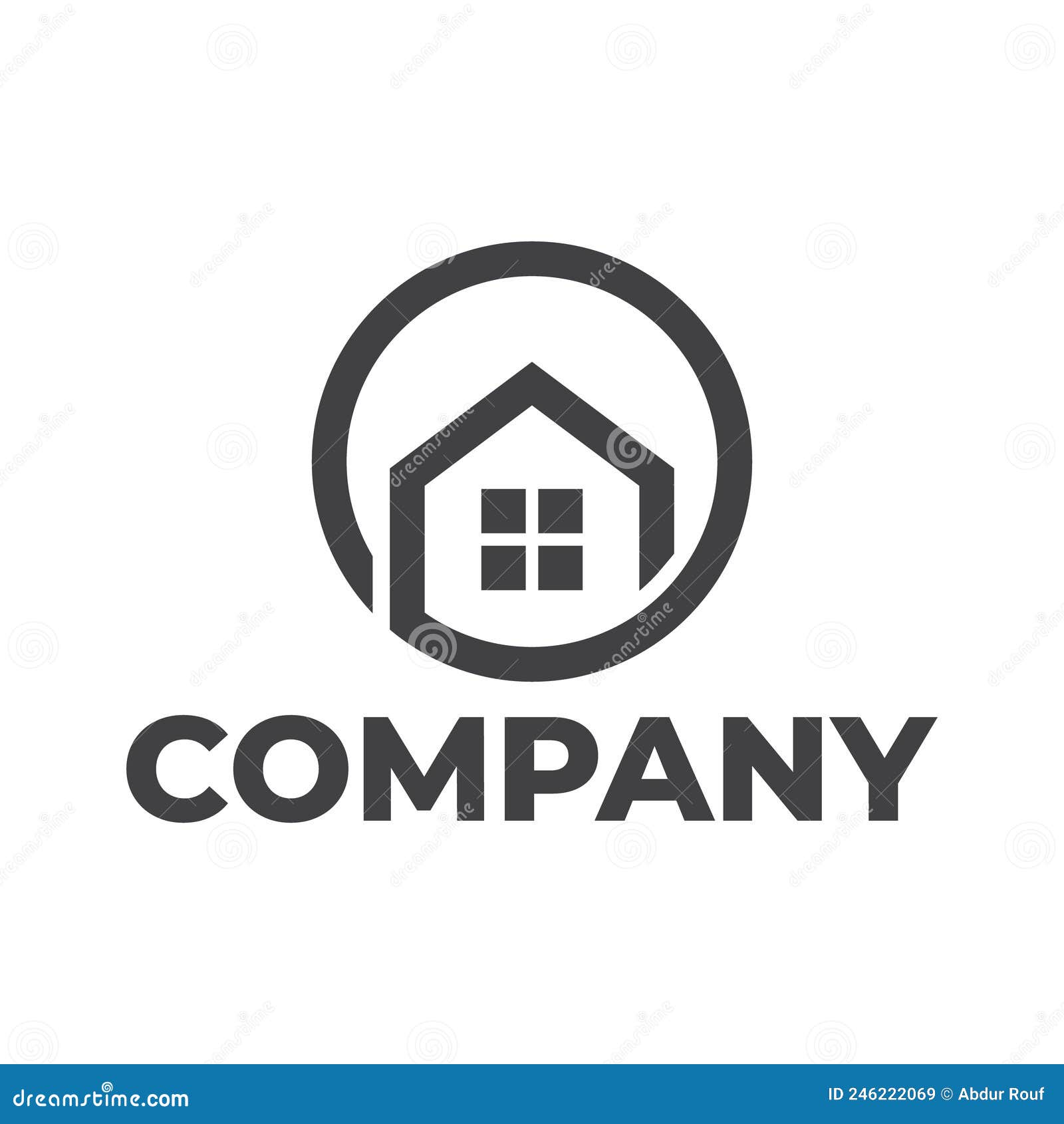 House in Circle Logo Design Stock Vector - Illustration of design ...