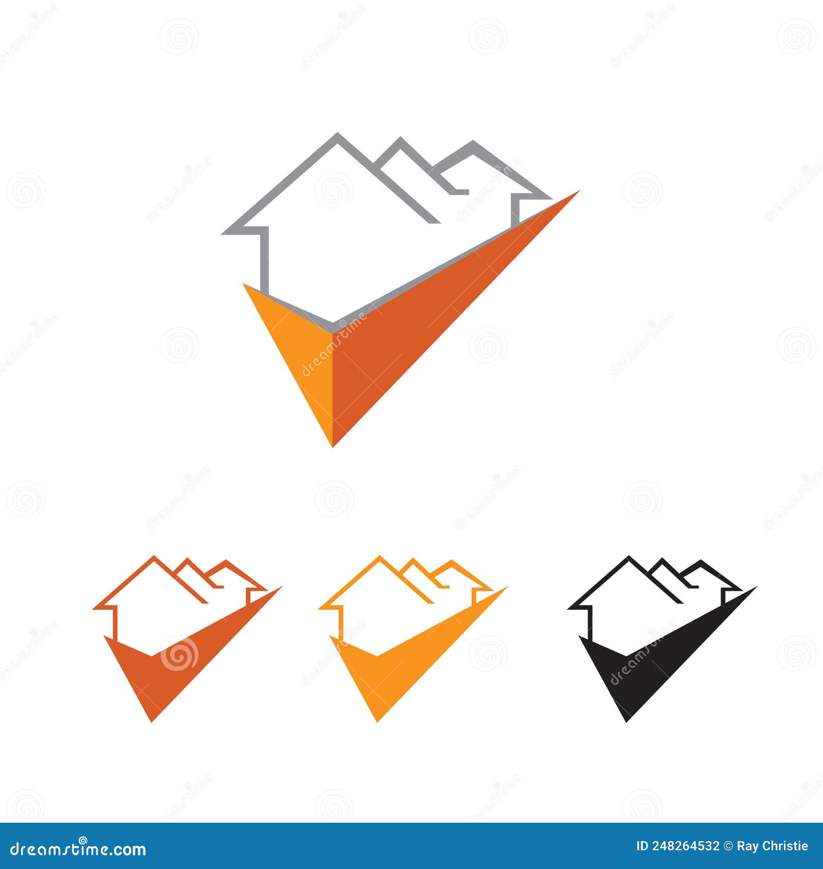 House check mark logo stock vector. Illustration of icon - 248264532