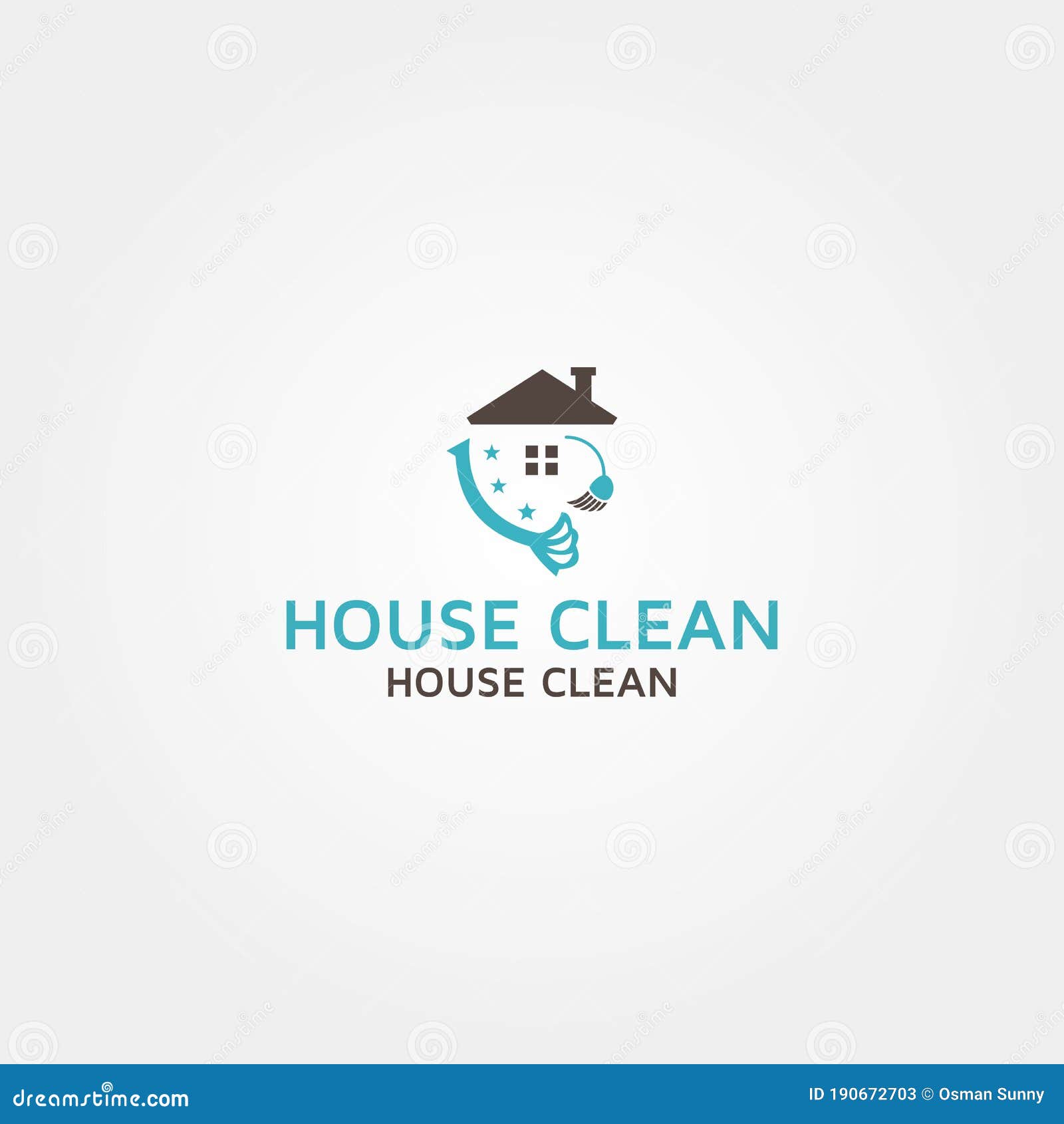 House Clean Vector Logo Design Template Idea Stock Vector ...
