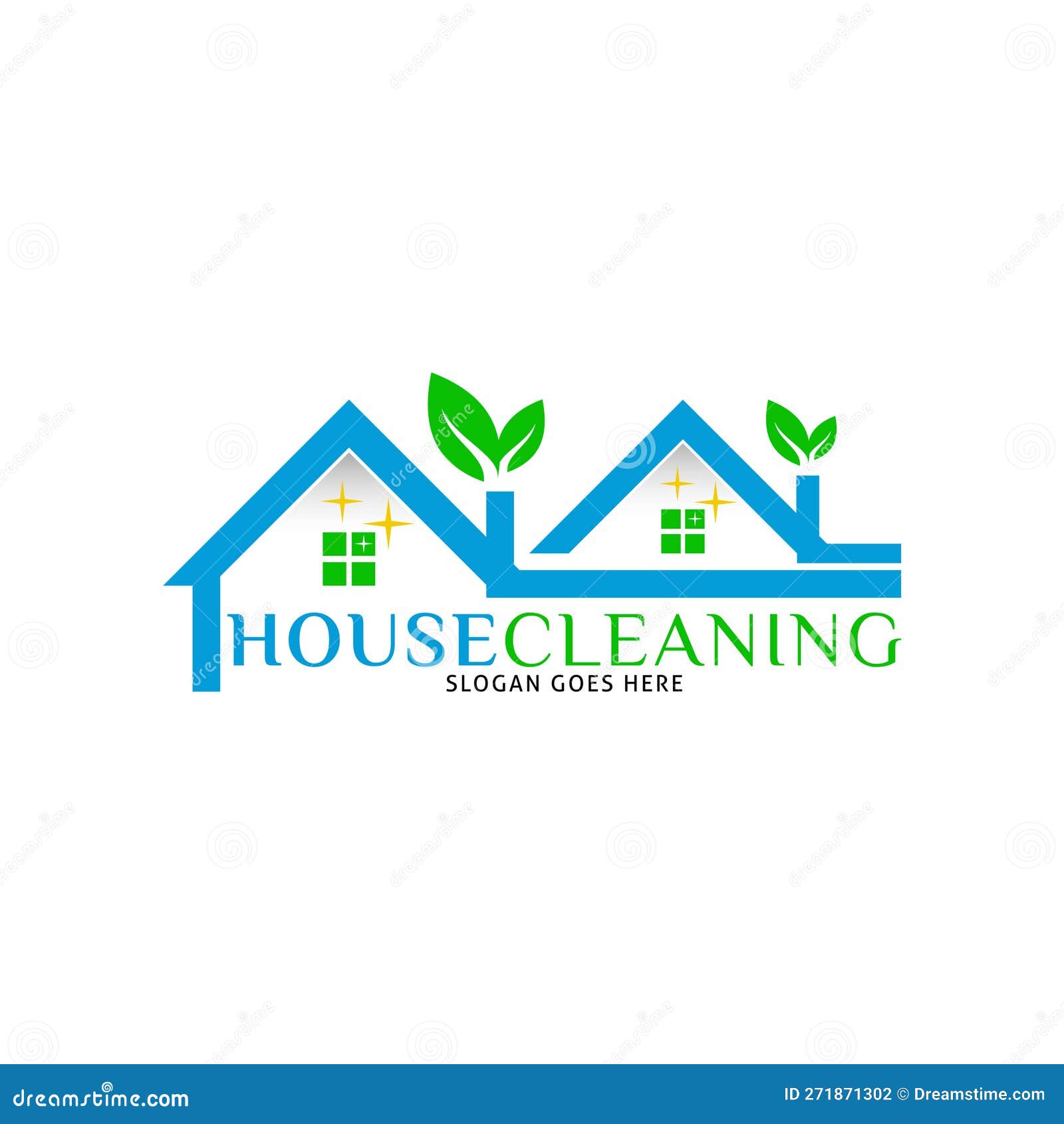 House Cleaning Icon Vector Logo Template Illustration Design Stock ...
