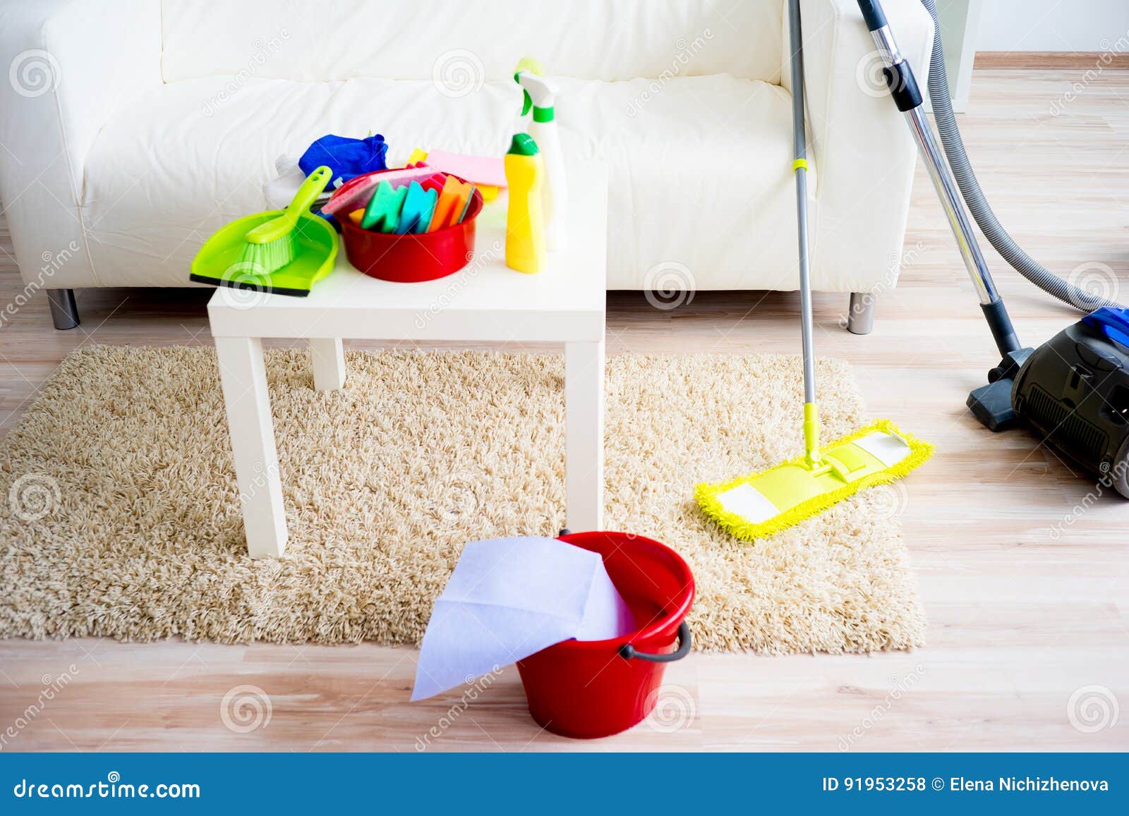 House cleaning products stock photo. Image of floor, chores - 91953258