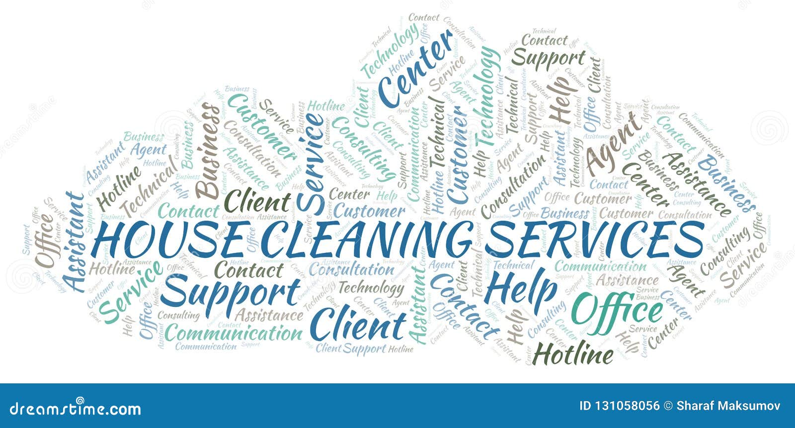 House Cleaning Services Word Cloud. Stock Illustration - Illustration ...