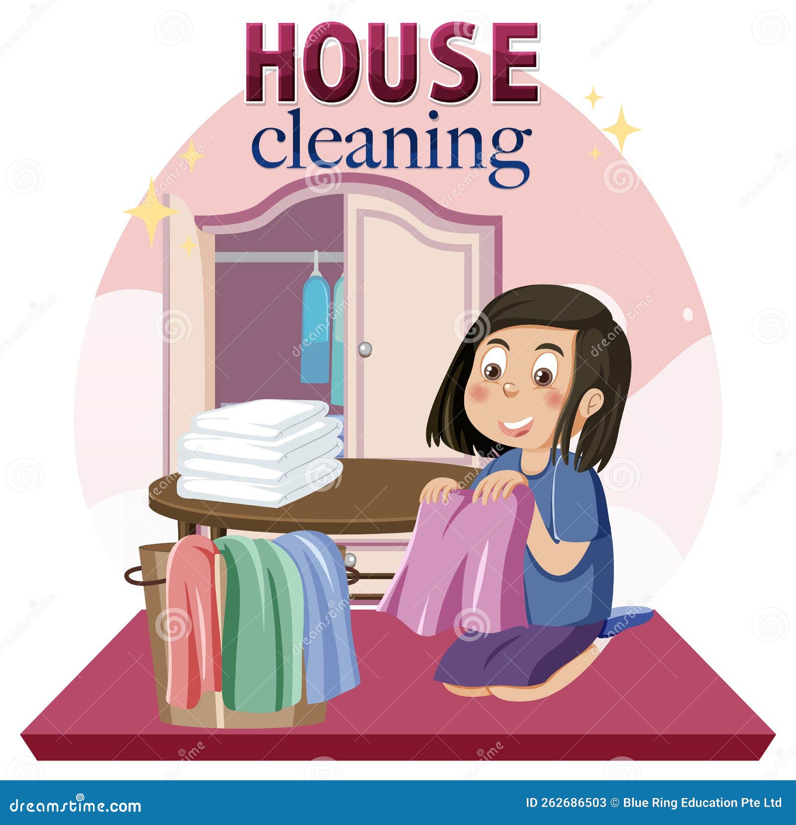 House Cleaning Text for Banner or Poster Design Stock Vector ...