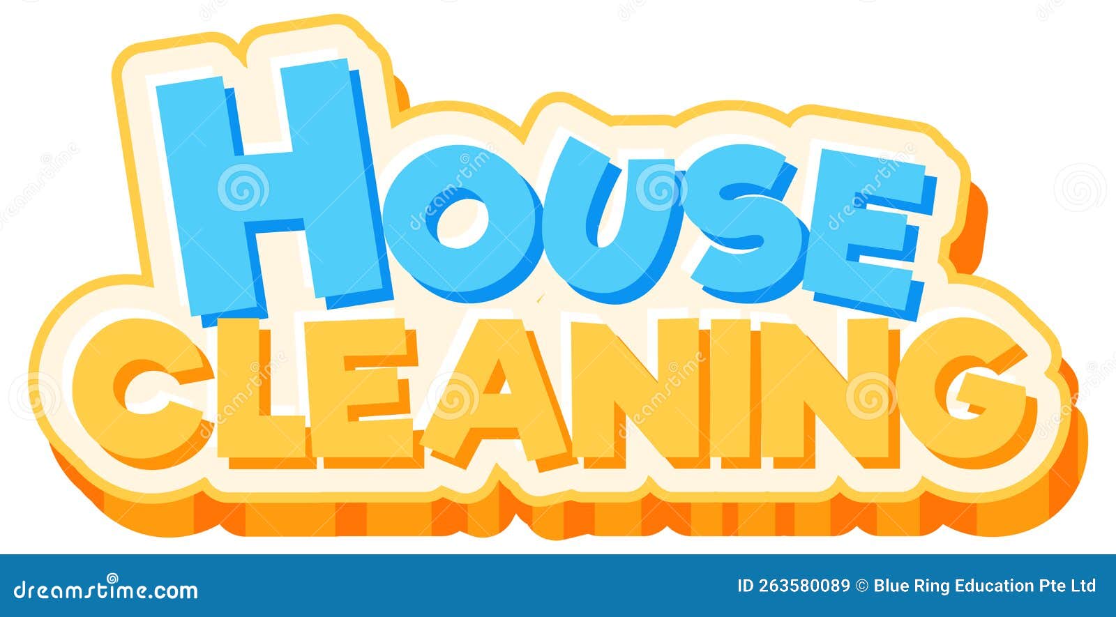 House Cleaning Text for Banner or Poster Design Stock Vector ...