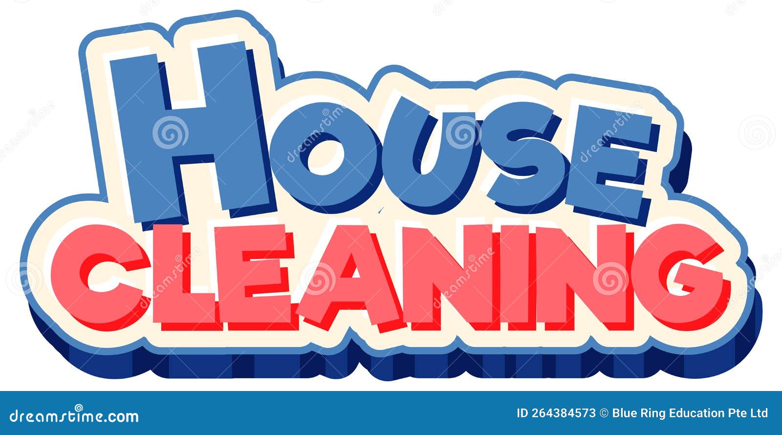House Cleaning Text for Banner or Poster Design Stock Vector ...