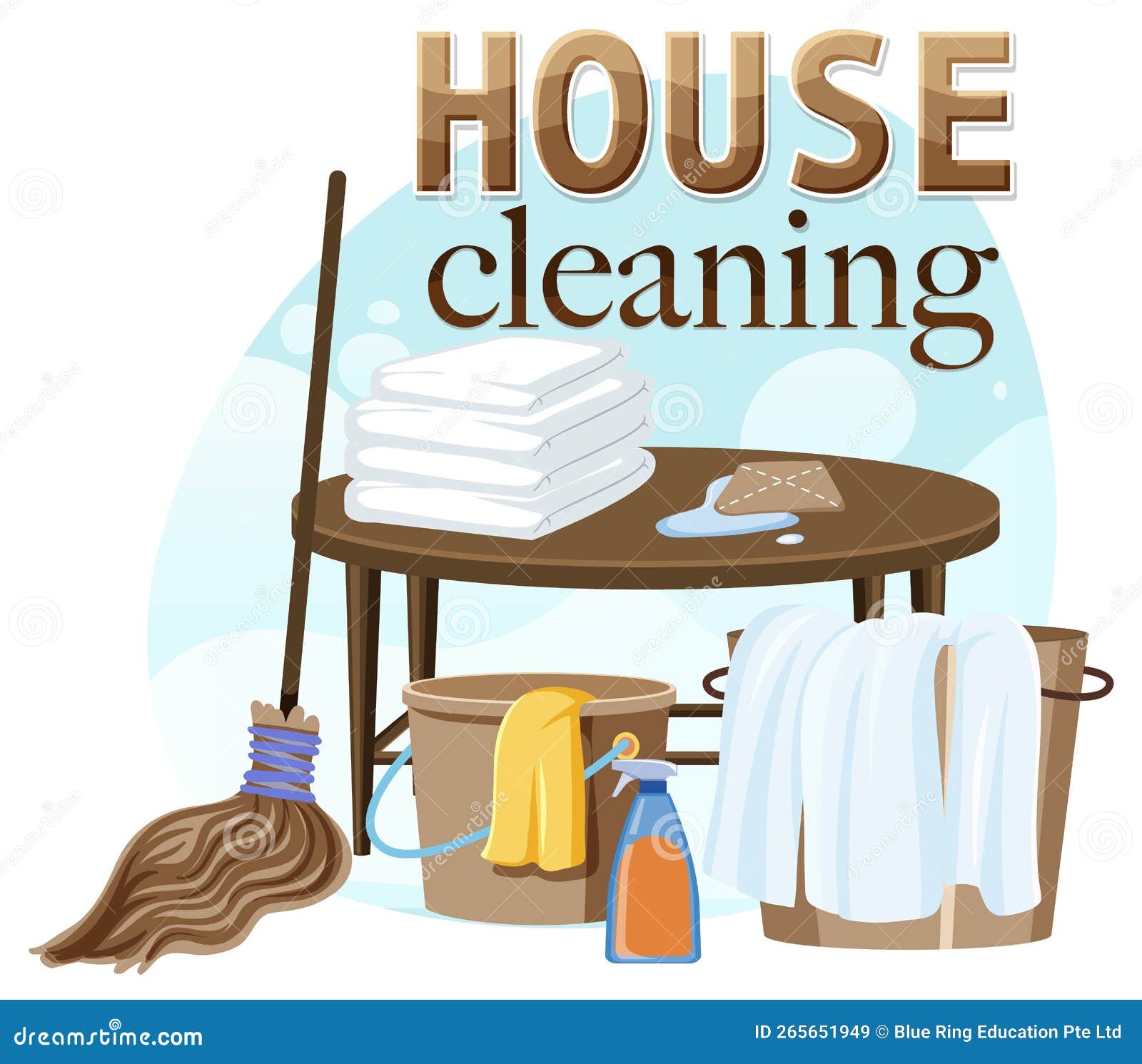 House Cleaning Text for Banner or Poster Design Stock Vector ...