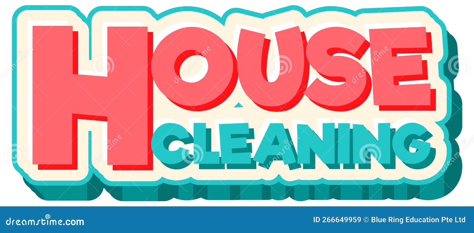 House Cleaning Text for Banner or Poster Design Stock Vector ...