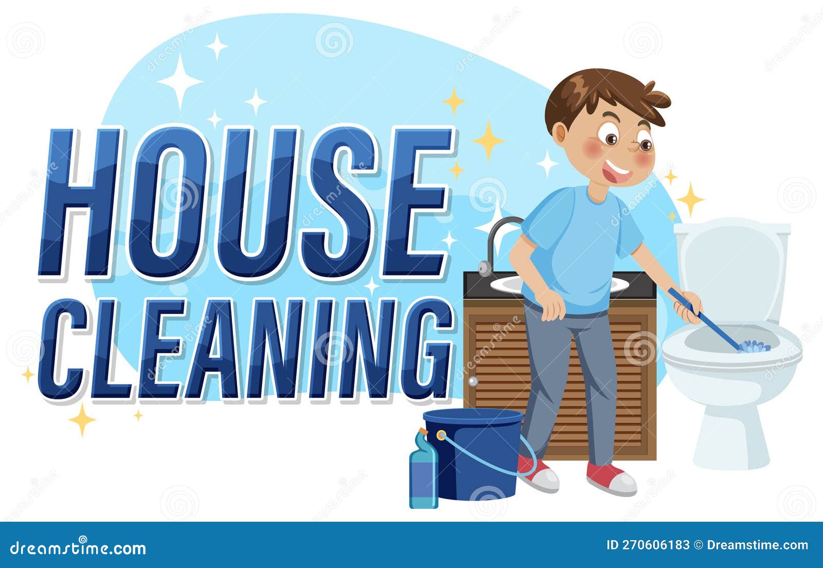 House Cleaning Text for Banner or Poster Design Stock Vector ...