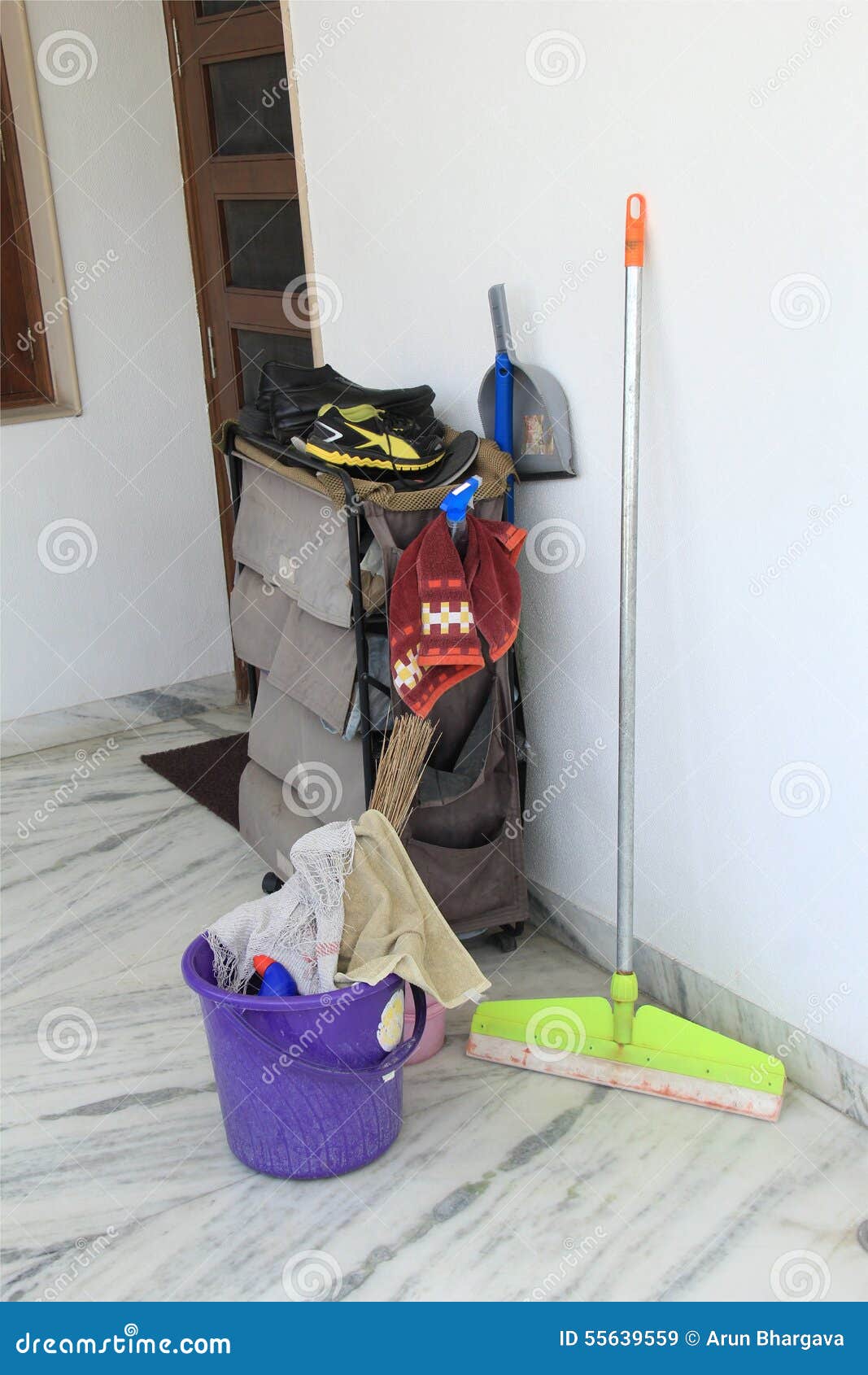 House Cleaning tools stock image. Image of cleanliness - 55639559